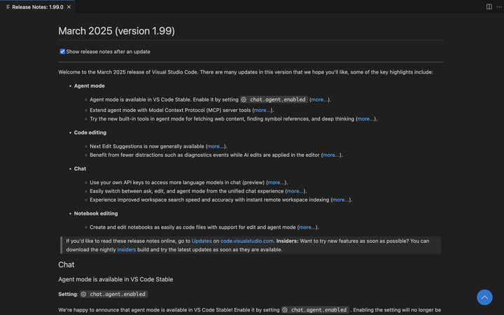 VSCode 1.99发布，GitHub copilot王者归来，引入agent和mcp，支持Claude3.7 - 知乎