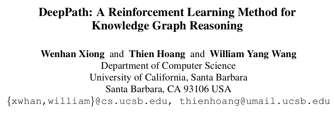 [读论文] DeepPath: 知识图谱推理的强化学习方法 - 知乎