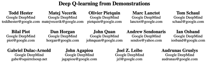 1. [2017] [DQfD] Deep Q-learning from Demonstrations - 知乎