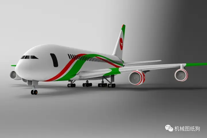 【飞行模型】biman airbus-a380空客飞机简易模型3D图纸 Solidworks设计 - 知乎