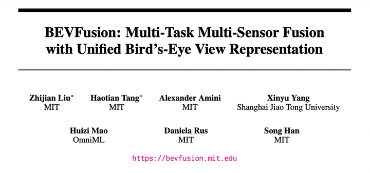 BEVFusion：基于统一BEV表征的多传感器融合 - 知乎