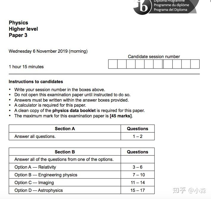 IB考试真题可以在哪里获得？ - 知乎