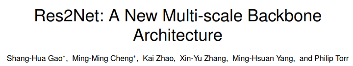Res2Net：新型backbone网络，超越ResNet - 知乎