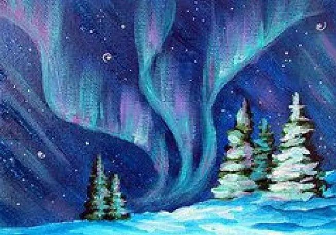 美术课丨美丽的极光-线条、形状、色彩，想象创作自己的极光 - 知乎