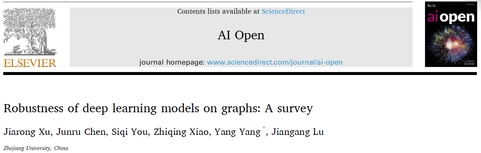 Robustness of deep learning models on graphs: A survey图深度学习鲁棒性综述 - 知乎