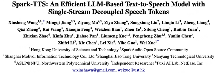 重磅！Spark-TTS：让AI合成语音更高效、更灵活的“黑科技”问世！ - 知乎