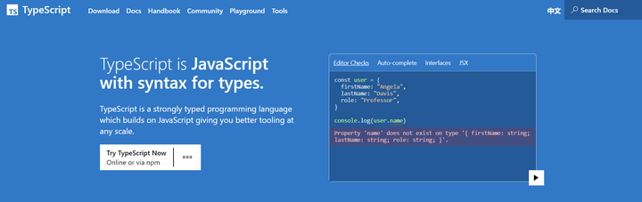 TypeScript 官网启用新的主页 - 知乎