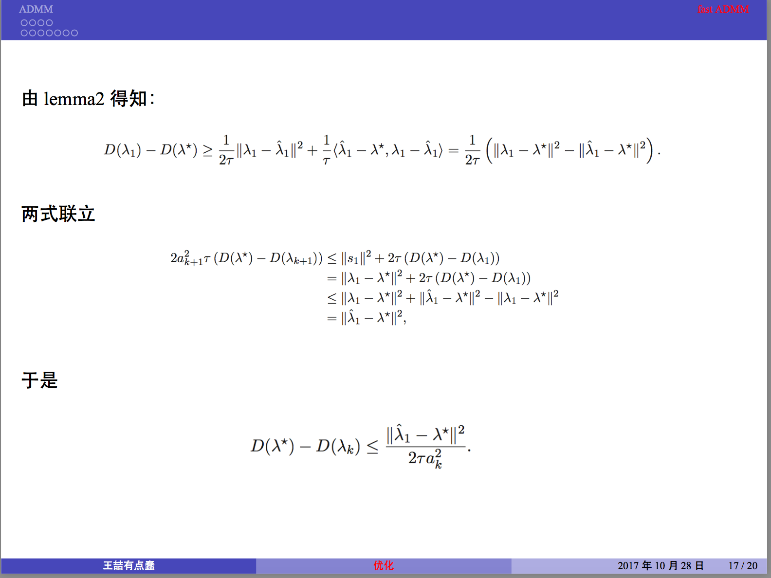 ADMM和Fast ADMM - 知乎