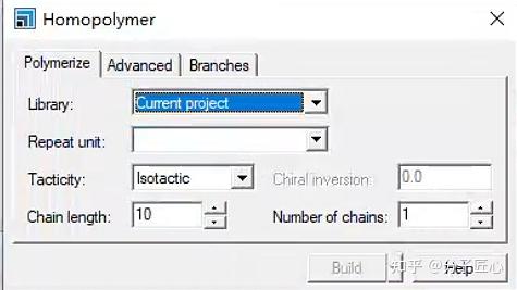 第十章第一小节：Materials Studio（MS）软件 聚合物生成器（Build） - 知乎
