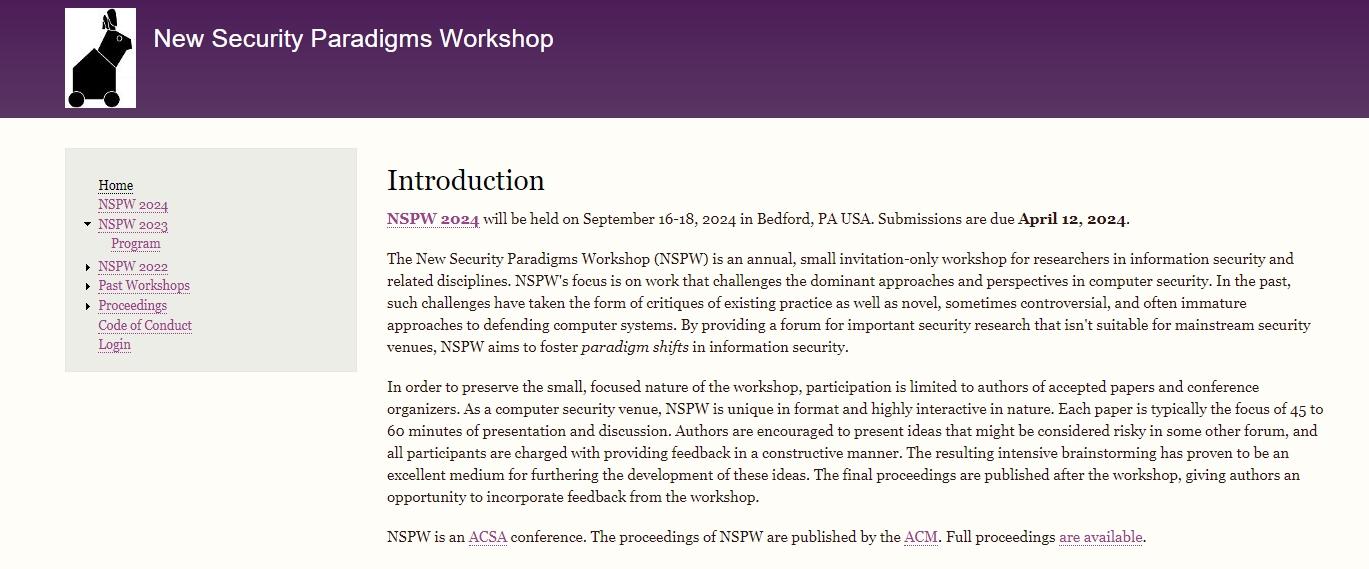 NSPW 2024即将截稿 - 知乎