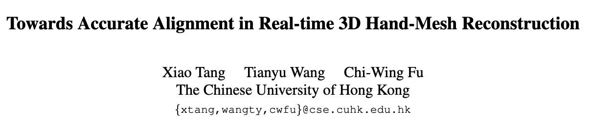 3D Hand Mesh Reconstruction论文笔记 - 知乎