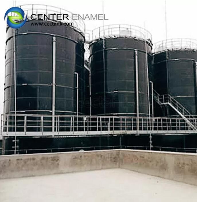 18000m3 Sludge Water Holding Tanks , Glass Fused To Steel Water Storage ...