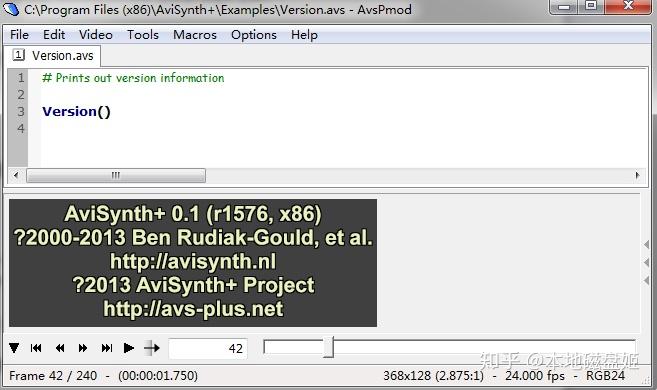 教程:画帧处理合成软件AviSynth初体验; - 知乎
