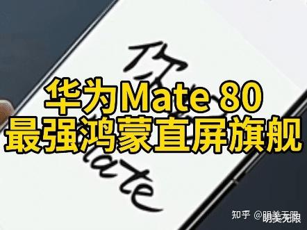 华为Mate80配置首度确认，麒麟9030+鸿蒙6.0，性能、系统双飞跃！ - 知乎