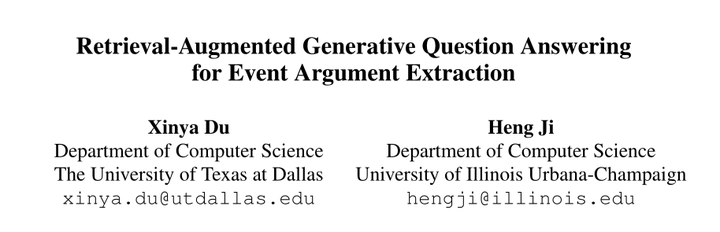 Retrieval-Augmented Generative Question Answering for Event Argument Extraction - 知乎