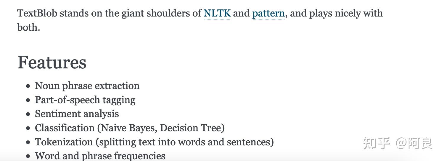 NLTK与textblob库是什么关系？ - 知乎