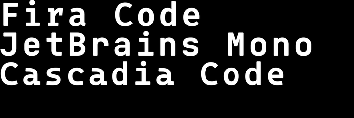 三款代码字体：Fira Code、JetBrains Mono 与 Cascadia Code - 知乎