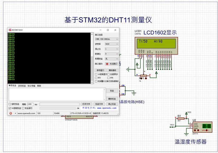 基于STM32的DHT11温湿度远程监测LCD1602显示Proteus仿真设计(仿真+程序+设计报告+讲解视频） - 知乎
