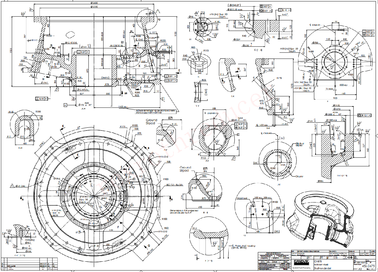 SANDVIK山特维克CH870/CH890圆锥破碎机图纸 - 知乎