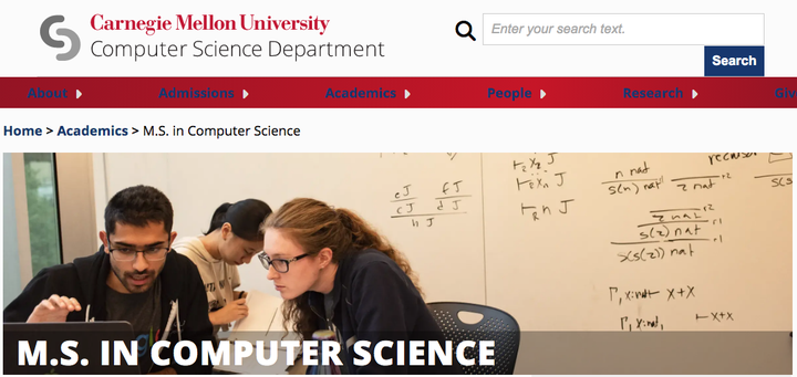 美国研究生项目 | 卡内基梅隆大学 - 计算机科学硕士 Carnegie Mellon University - MS in Computer ...