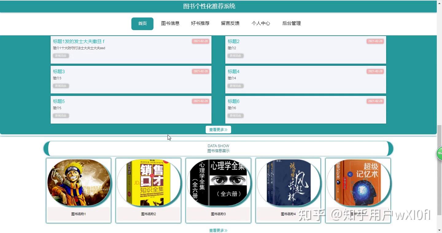 基于springbootvueuniapp的图书个性化推荐系统的详细设计和实现源码lw部署文档讲解等 知乎