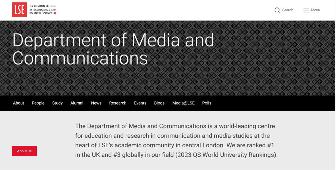 QS传媒领域排名：这10所英国大学最强！LSE领跑第一 - 知乎