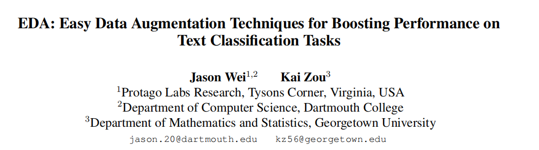 论文阅读——EDA：Easy Data Augmentation Techniques for Boosting Performance on Text Classification ...
