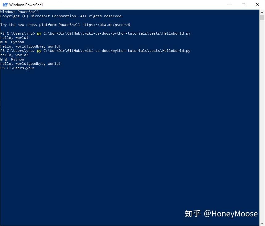 Windows 的 Cmd 和 Ps 命令行运行第一个 Python 的 Helloworld 程序 知乎