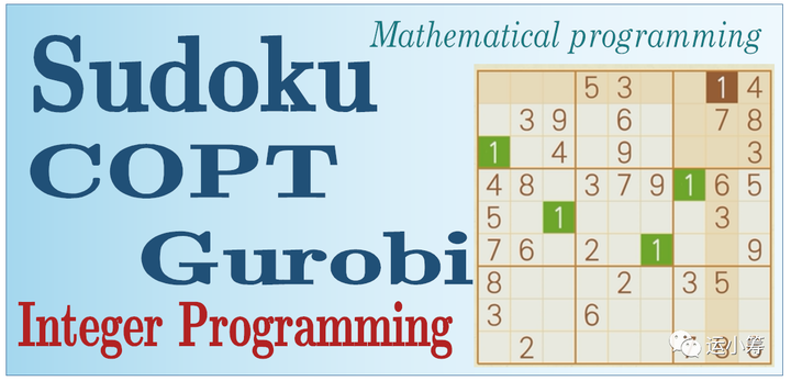 优化问题|详解数独问题：数学模型与Python调用COPT和Gurobi实现 - 知乎