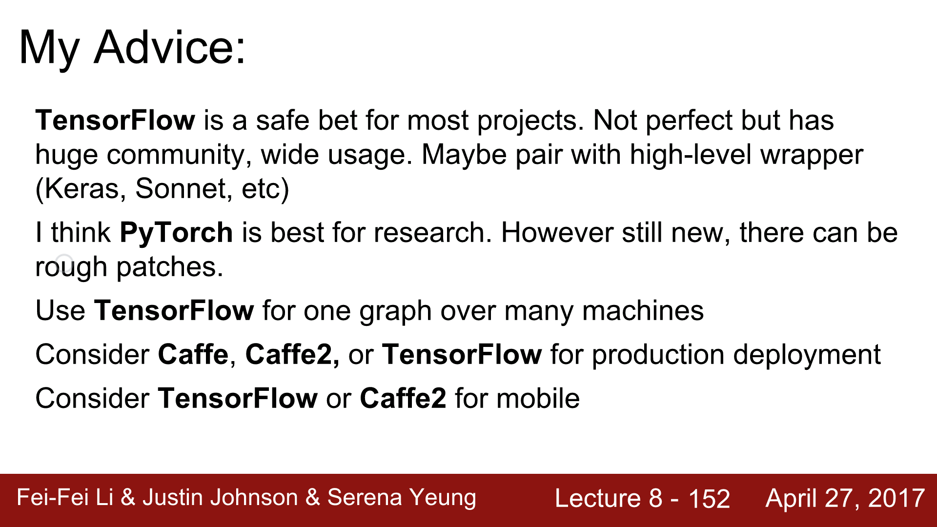Keras，Theano，pytorch，caffe2 哪个更好一些，应该怎么尝试学习？ - 知乎