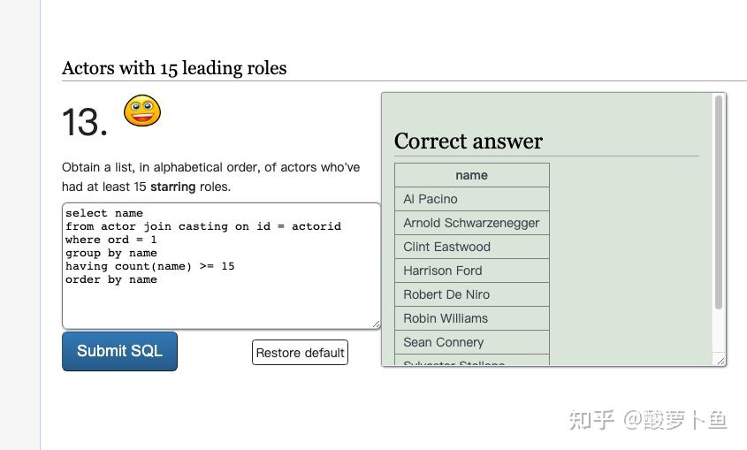 【刷题】SQLZOO（13-18）（完） - 知乎