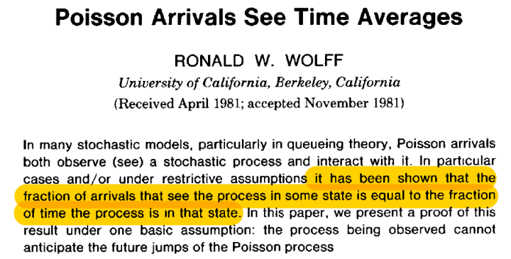 Poisson Arrivals See Time Averages - 知乎