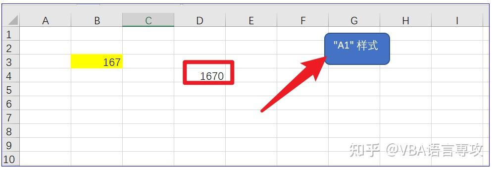 VBA之Excel应用第六节:VBA中表示单元格样式A1、R1C1和R[1]C[1]之间的区别 - 知乎