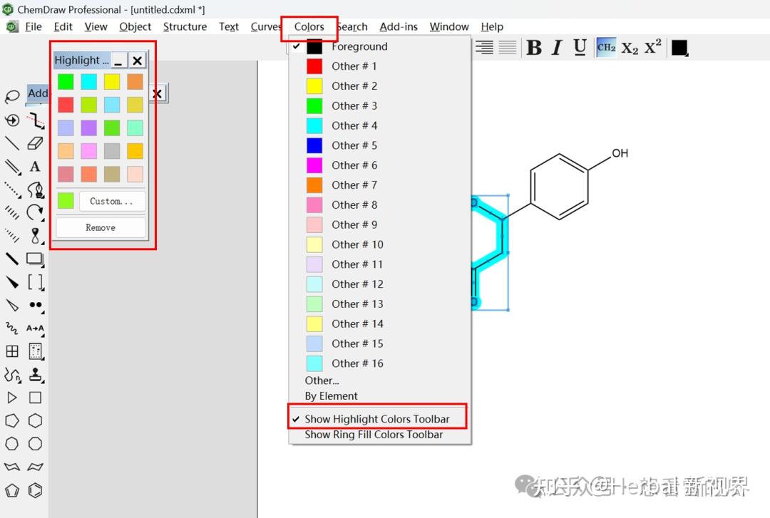 ChemDraw绘制高级美观的化学结构式 - 知乎