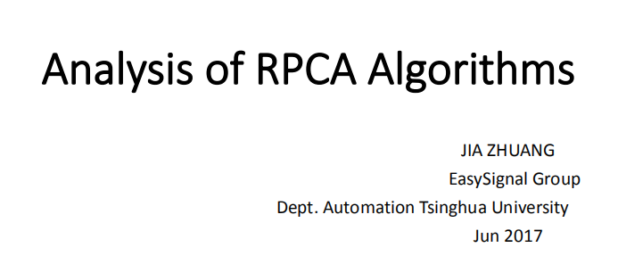 RPCA (Robust Principal Component Analysis)算法介绍 - 知乎