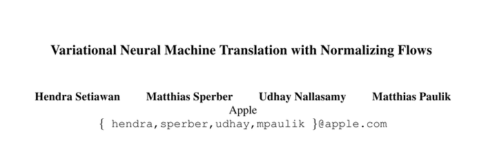 Variational NMT with Normalizing Flows - 知乎