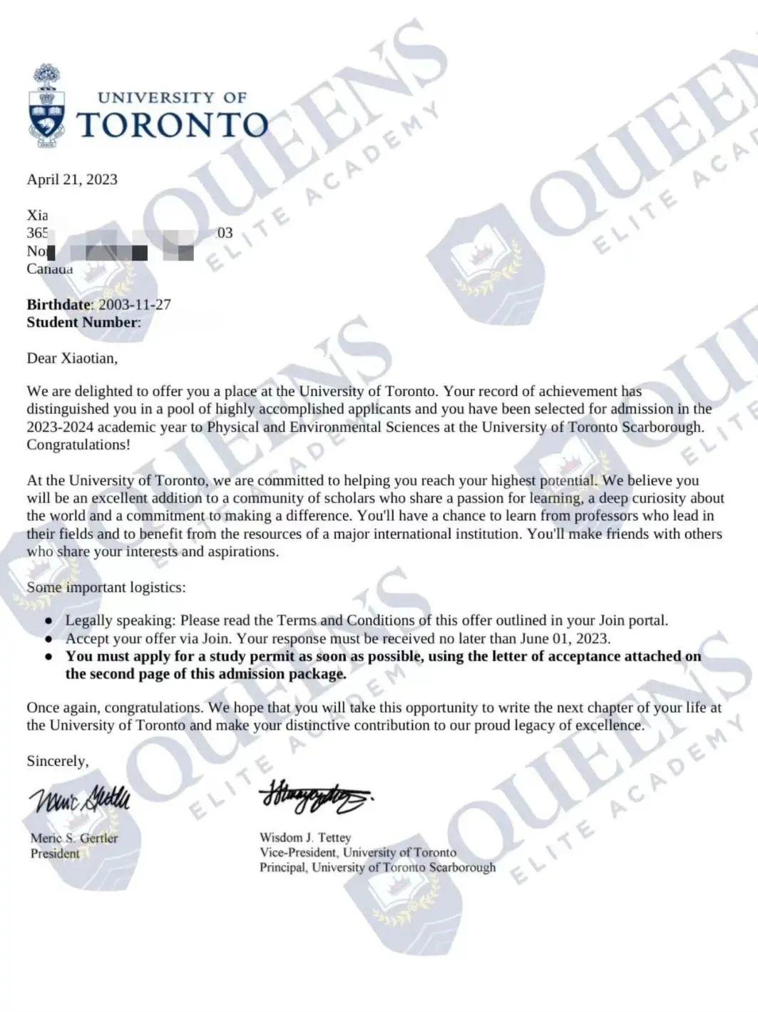 OSSD择校|上外奎恩女王学院升学喜报，多伦多大学offer拿到手软！ - 知乎