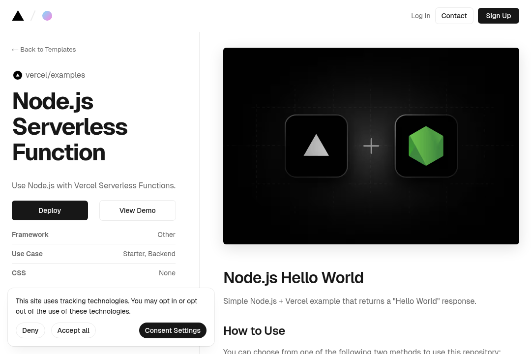 免费部署Node.js接口，Vercel一键搞定 - 知乎