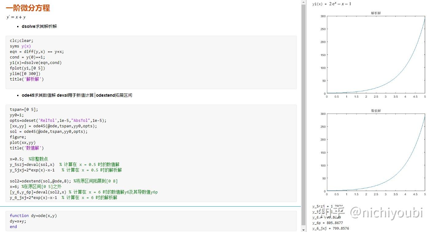 MATLAB-常微分方程（ODE45） - 知乎