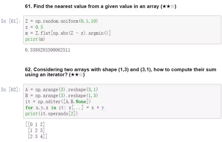 Numpy练习题100题-提高你的数据分析技能 - 知乎