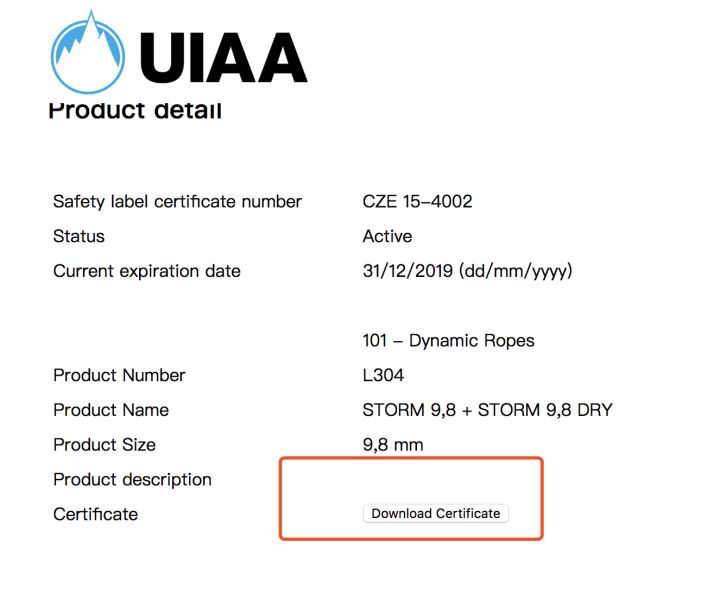 如何使用UIAA官网查询攀登装备是否有UIAA认证 - 知乎