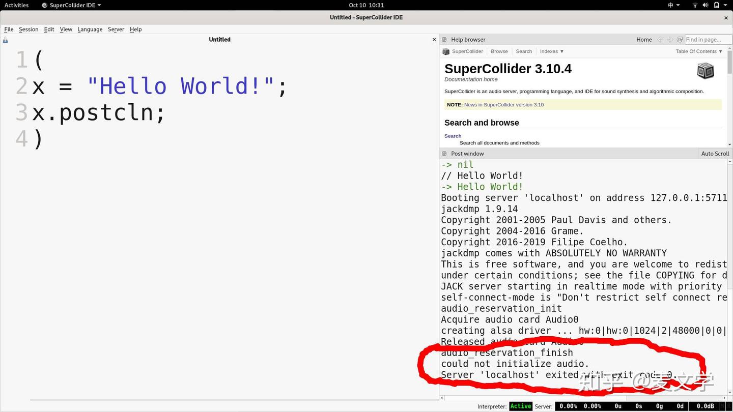 SuperCollider 编程语言和声音编程环境和 HELLO WORLD！ - 知乎