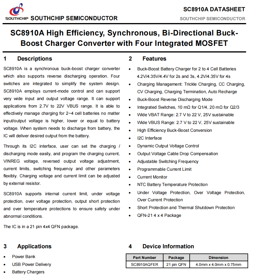 五家企业推出16款电动工具快充升降压芯片 - 知乎