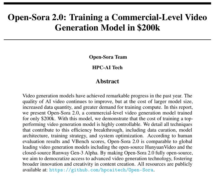 Open-Sora 2.0：以20万美元训练商业级视频生成模型 - 知乎