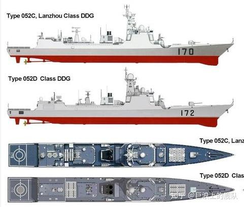 中国海军 052C 旅阳II 级052D 旅阳III级 驱逐舰 - 知乎