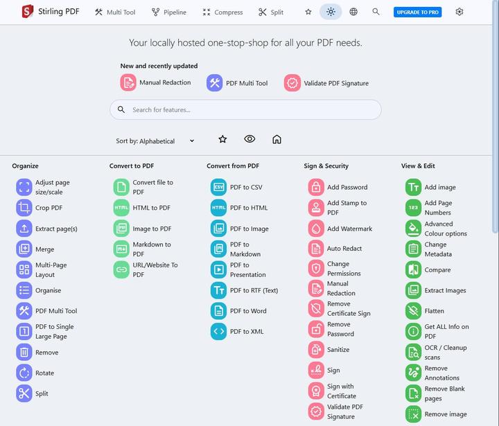 Stirling-PDF：51.4K Star！用Docker部署私有PDF工作站，支持50多种PDF操作，从此告别在线工具 - 知乎