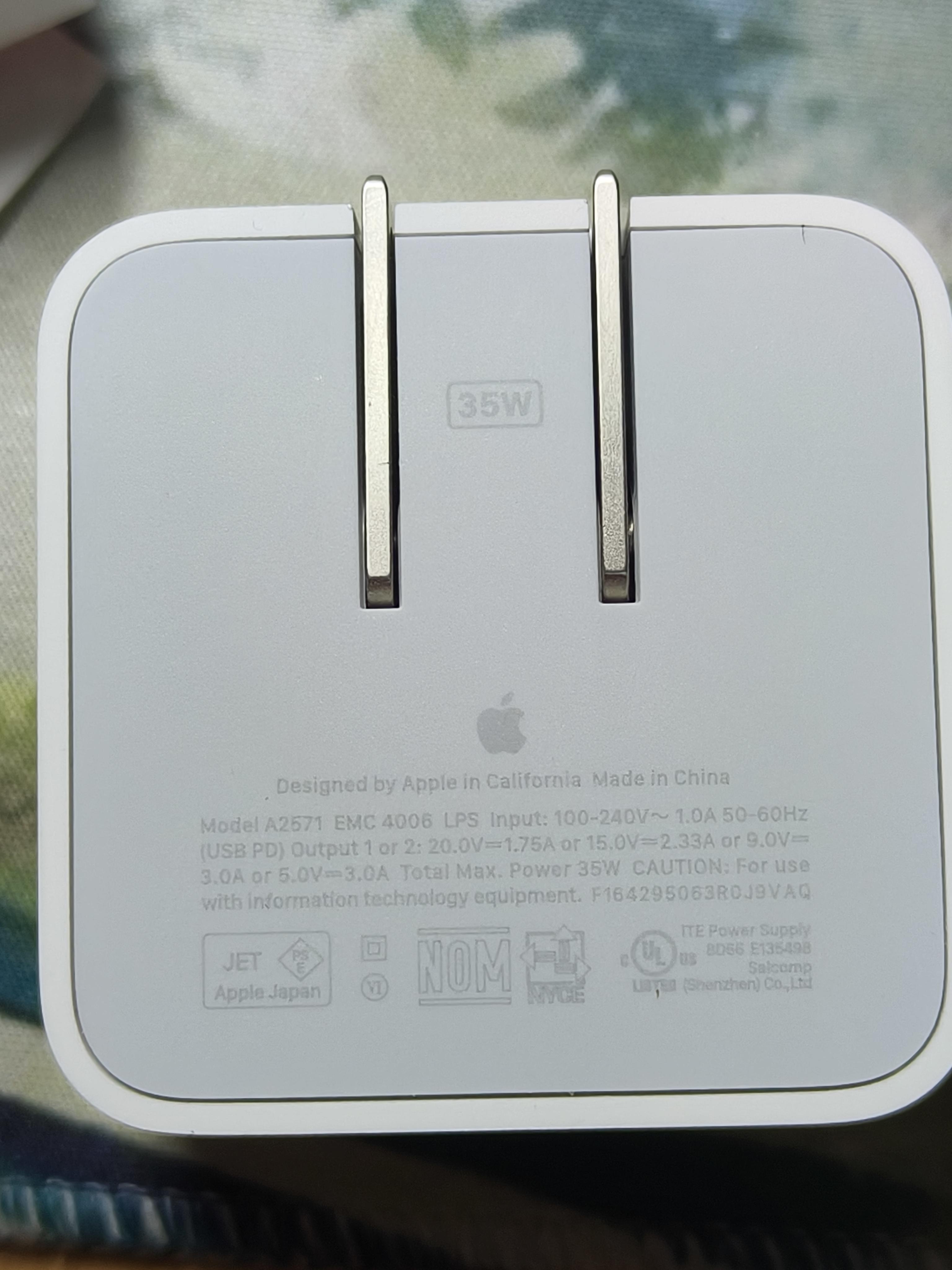 苹果35W充电头真假辨别（国行A2579+美版A2571） - 知乎