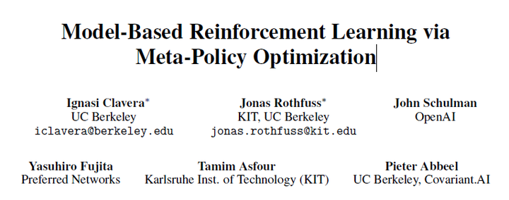 Model-based 3：Model-Based Reinforcement Learning via Meta-Policy ...