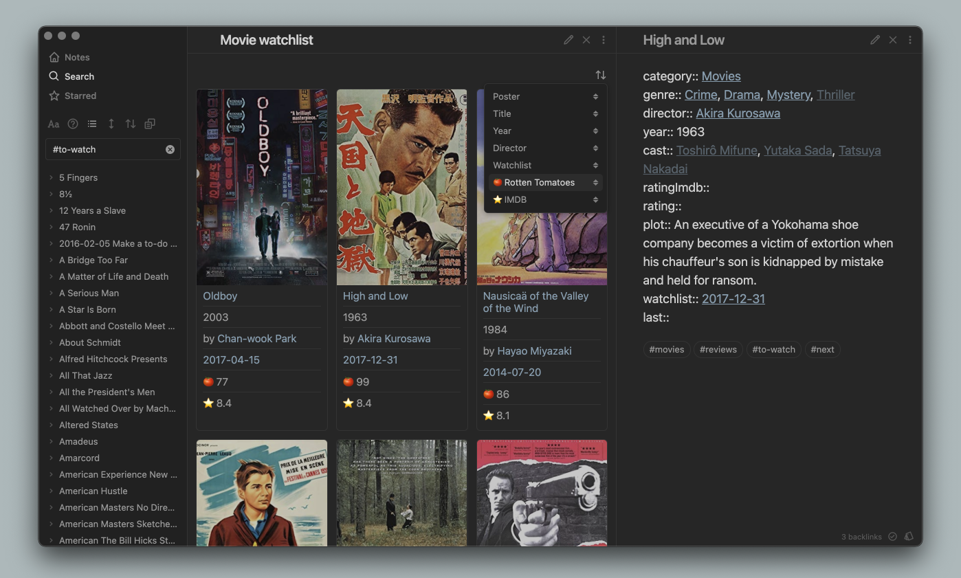 如何在 Obsidian 中建立类似 Notion Database 的数据库？ - 知乎
