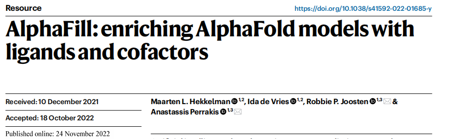 Nat Methods | AlphaFill：配体和辅助因子加强AlphaFold模型 - 知乎
